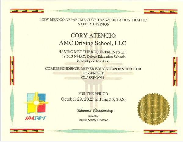 NM At-Home Drivers Education Course | AMC Driving School LLC
